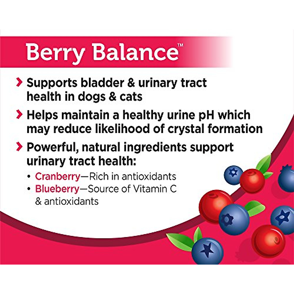Solid Gold Cranberry Supplement for Dogs & Cats for Urinary Tract Health - Berry Balance Chews UTI + Bladder + Kidney Support for Cats and Dogs with Antioxidants