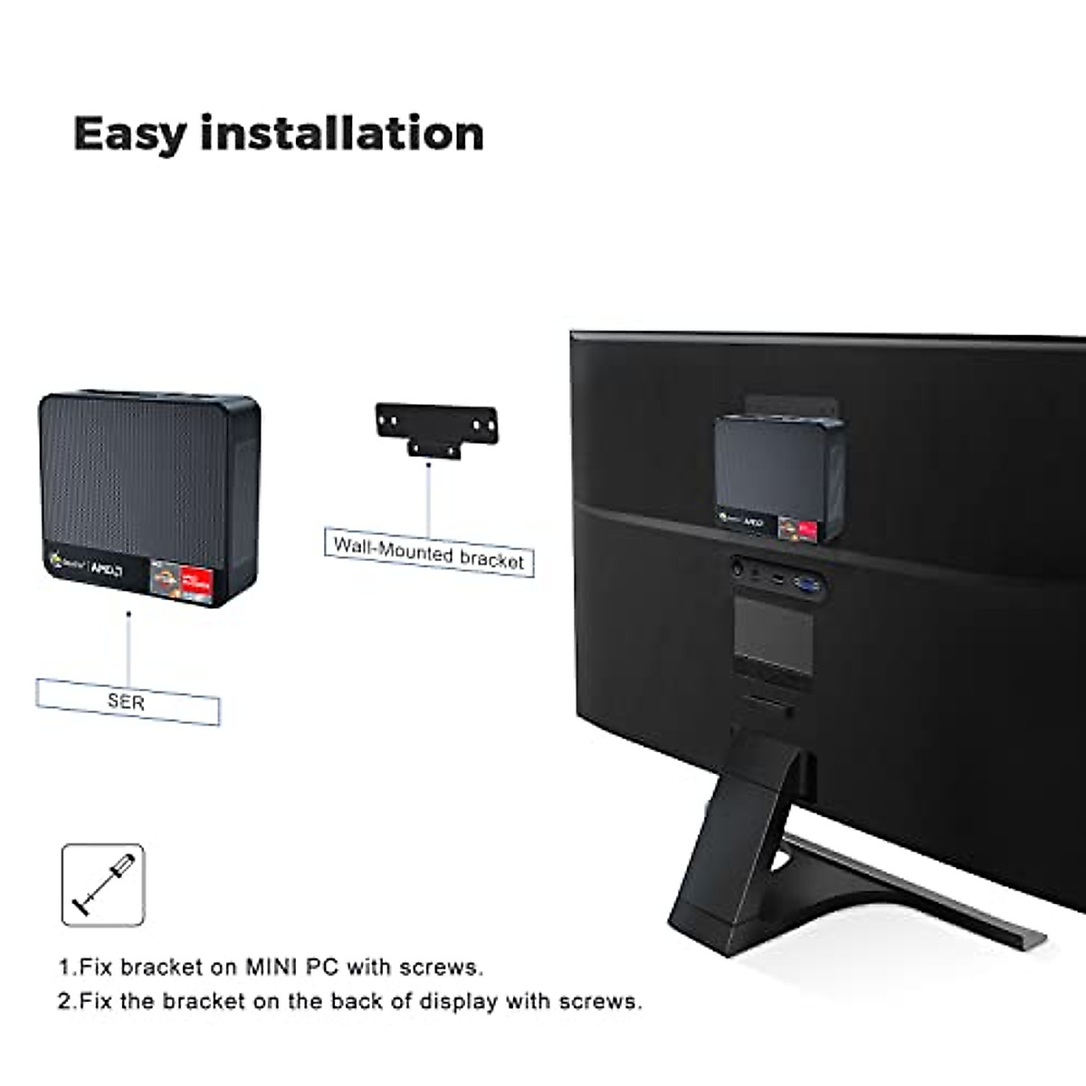 Beelink SER3 AMD Ryzen 5 3550H Processor Mini PC,Mini Computer with 16G DDR4 RAM/500GB M.2 NVMe 2280 SSD,Support 4K FPS/Dual HDMI/WiFi 5/BT4.0/Support Auto Power On