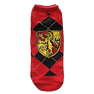 Hyp Harry Potter House Crests Argyle Pattern Juniors/Womens 5 Pack Ankle Socks