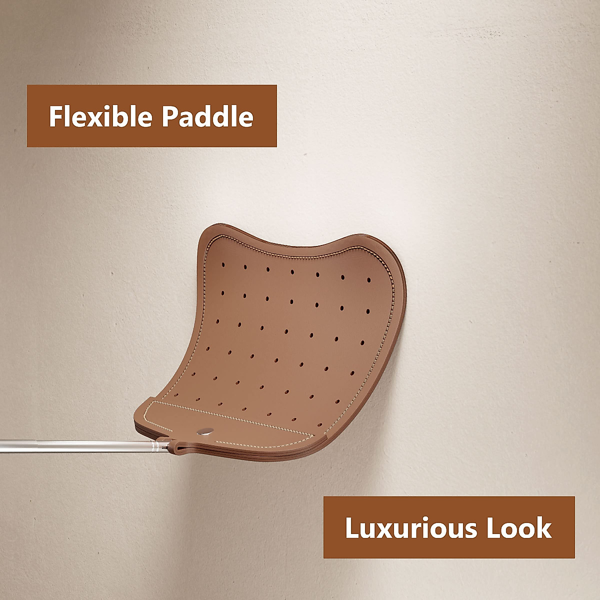 Foxany Telescopic Fly Swatters Heavy Duty Set, Leather Fly Swatter with Extendable Long Handle, Flexible Manual Flyswatter for Indoor Outdoor, 2 Pack