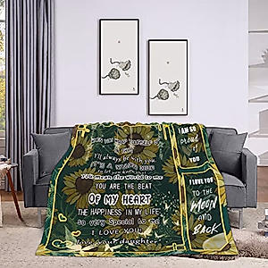 CHUSHYAR Mother Gifts,Mom Birthday Gifts from Daughter, Gifts for Mom,Mother's Day Blanket Gifts for Mom,Birthday Gifts for Mom,to My Mom Throw Blanket 60" x 50"