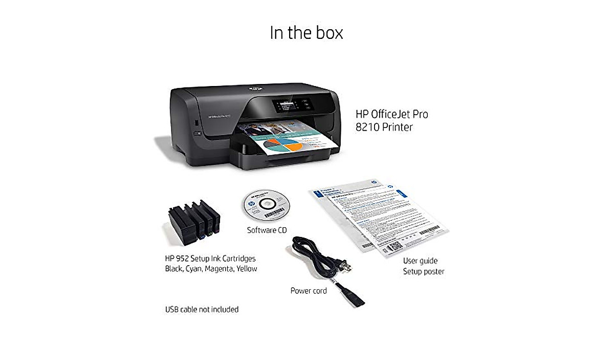 HP OfficeJet Pro 8210 Wireless Color Printer for Small Business