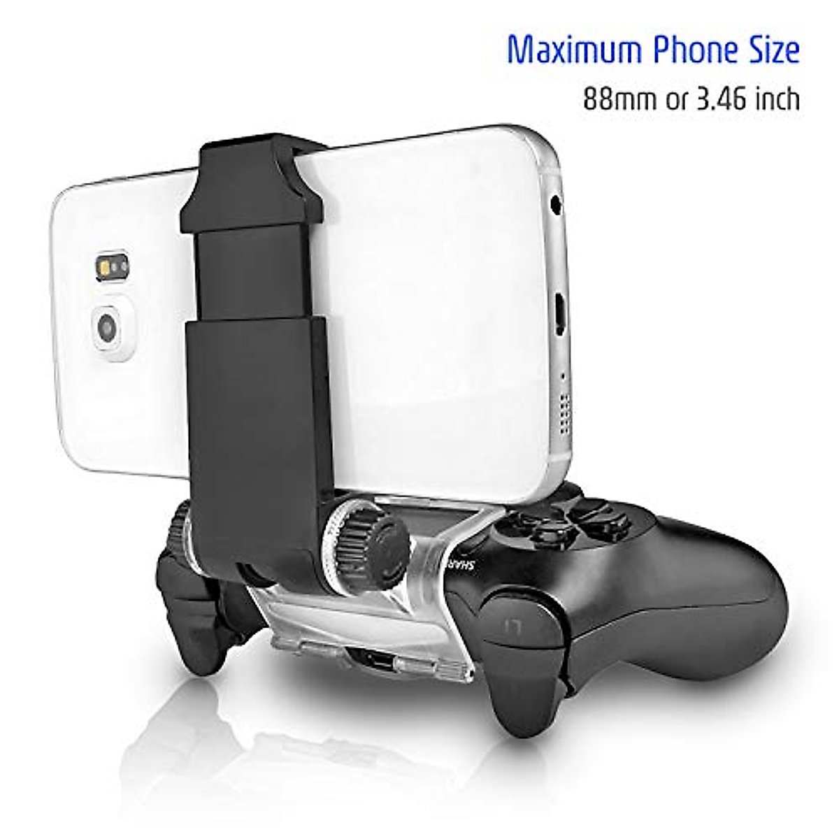ADZ PS4 Controller Phone Mount, PS4 Phone Mount Smart Clip for PS4 Dualshock 4 Controller Compatible with iPhone, Android and PS4 Remote Play