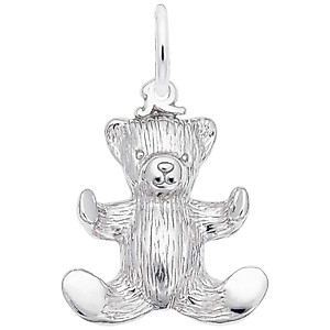 Rembrandt Charms Teddy Bear Charm, Sterling Silver