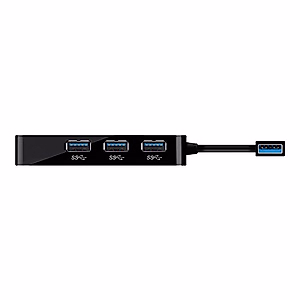 Belkin USB 3.0 Hub w/ 3 USB Ports & Gigabit Ethernet - USB Splitter - USB Hub 3.0 - USB Docking Station - Ethernet Adapter for Laptop - USB Adapter - USB Hub for Laptop - USB Ethernet Adapter - Black
