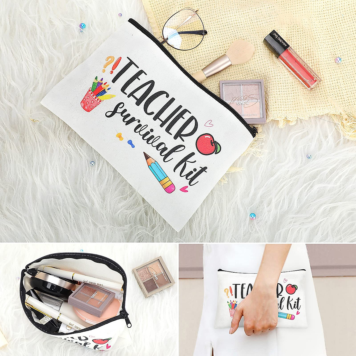 Teacher Gifts for Women,Teacher Appreciation Gifts,Teacher Christmas Gifts,Back to School Gifts for Teachers,Thank You Gifts for New Teacher -Teacher Bag,Candle,Pen Holder,12 oz Teacher Tumbler Set