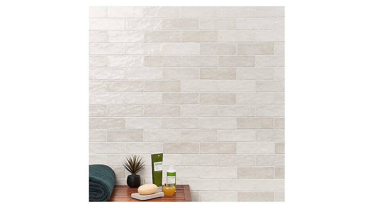 Kingston White Ceramic Wall Tile - 36 Pieces, 5.38 Sq. Ft.
