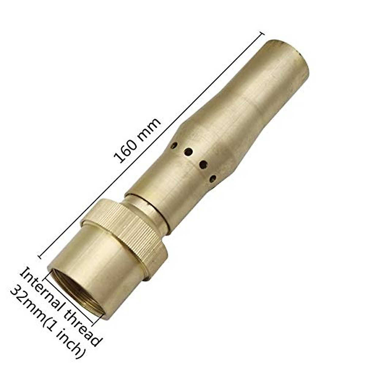 LRJSKWZC Hose Fittings 1 Inch Adjustable Brass Foam Bubbling Water Column Fountain Spray Head Garden Landscape Pond Air-Blended Fountains 1Pc