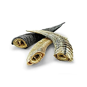 Icelandic+ Small Lamb Horn with Marrow Dog Treat - 100% All Natural Premium Small 4-4.7" (0.7-oz to 1.4-oz) Dog Chews (Pack of 3)