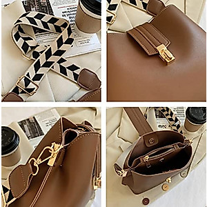 Women Shoulder Bags PU Leather Cute Hobo Tote Handbag Cossbody Purse with Buckle Closure