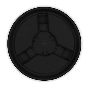 Bloem Caddy Round Plant Stand Caddy w/Wheels Saucer Tray (CAD1200), Black, 12"