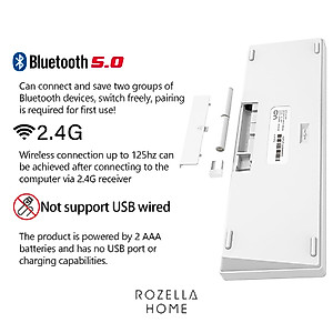 CIY GK68 Dual Mode Wireless Hotswap Tester Keyboard Kit, DIY 65%, Bluetooth 5.0/2.4G Wireless, Replaceable MX Switch 5Pin/3Pin, ABS Shell,Metal Positioning Plate,Sound Insulation Mat(Purple Hyaline)