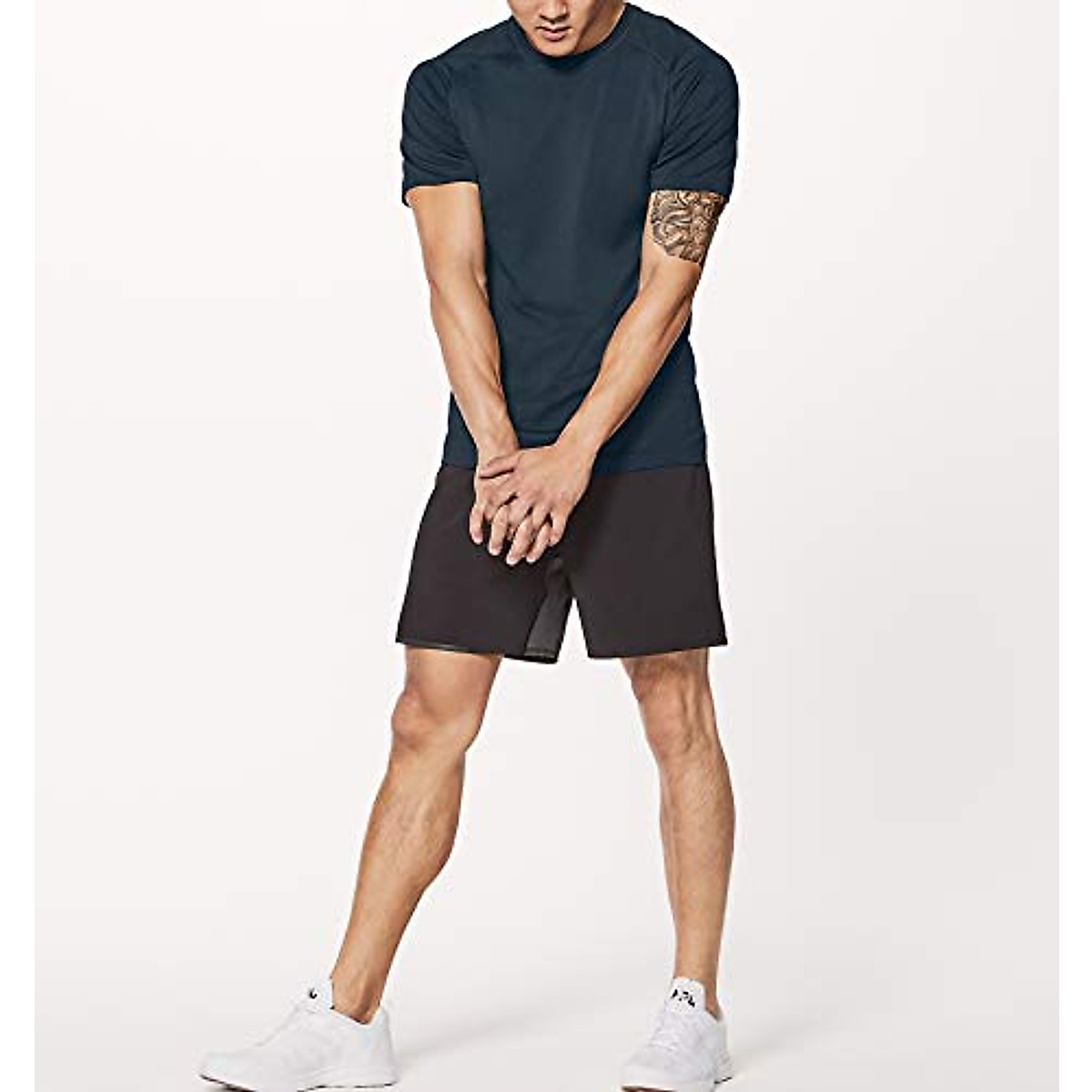 Lululemon Mens Metal Vent Tech Short Sleeve Shirt (Nautical Navy, XXL)