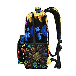 ALAZA Cute Planet Solar System Backpack Daypack College School Travel Shoulder Bag