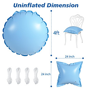 5 Pack 4ft Patio Furniture Cover Air Bags for Prevents Water Snow Pooling,Outdoor Backyard Furniture Use