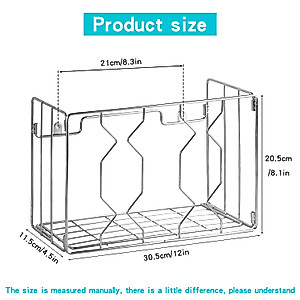 YQh Wall Mount Kitchen Wrap Organizer Rack, Kitchen Wrap Organizer Rack, Mounts to Solid Cabinet Doors or Walls, Tall Basket Door Mount Cabinet Organizer