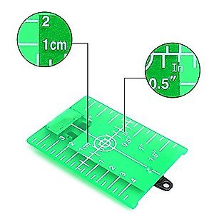 Huepar TP01G-Magnetic Floor Laser Target Plate Card with Stand for Green Beam Applications Enhancing the Visibility of Green Laser Lines or Points 1.3 Times