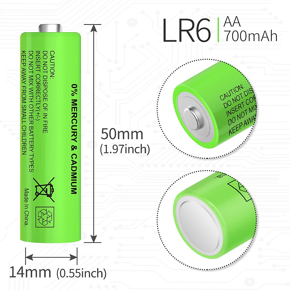 YXZHENG 1.5V Alkaline AA Rechargeable Battery Cell (16PCS AA)