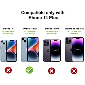 Shamo's Hybrid Clear iPhone 14 Plus Case - Durable TPU and Crystal Clear Acrylic for Maximum Protection and Style - Slim and Lightweight Design - Wireless Charging Compatible - Precise Cutouts