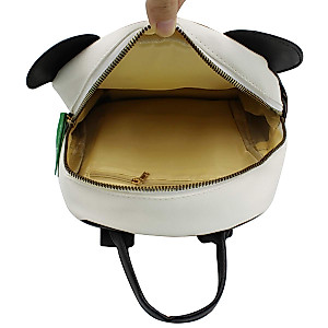 MINGSEECESS Womens Cute Panda Pattern Backpack Purse Pu Leather Travel Bag Small Casual Shoulder Daypack