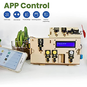 KEYESTUDIO Smart Home Starter Kit for Arduino for Uno R3, Electronics Home Automation Coding Kit, Wooden House DIY Sensor Kit STEM Set for Adults Teens 15+
