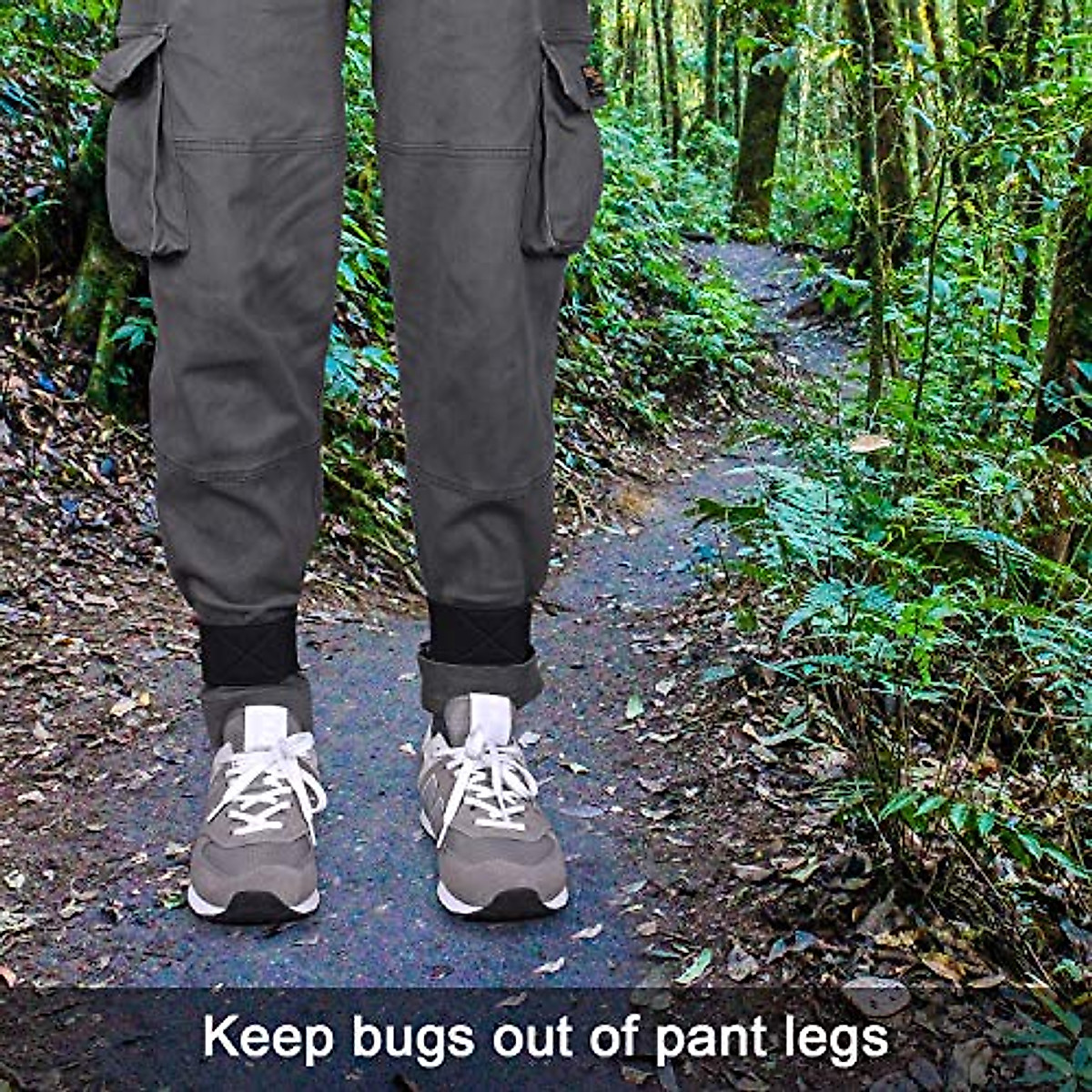 Wisdompro 1 Pair Neoprene Ankle Blousing Garters Trousers Boots Blousers Strap with Hook and Loop for Waders Fly Fishing Hunting Hiking Cycling Gardening Military Uniforms