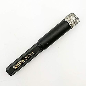 DT-DIATOOL Dry Diamond Drill bits 5pcs 12 mm with Hex Shank for Porcelain Tile Ceramic