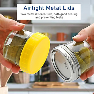 4 oz Glass Bottle with Lid, Mason Jars, Home Storage, Kitchen Storage, Condiments, Sauces, DIY Spice Bottle, Gift Giving,Pack of 16