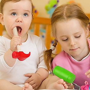 Waenerec 2pcs Toy Hammer Simulation Wooden Hammers Small Plastic Toddler Claw Hammer Portable Kids Maintenance Tools Toys Pretend Play Fake Mallet Hammer for Boys Girls