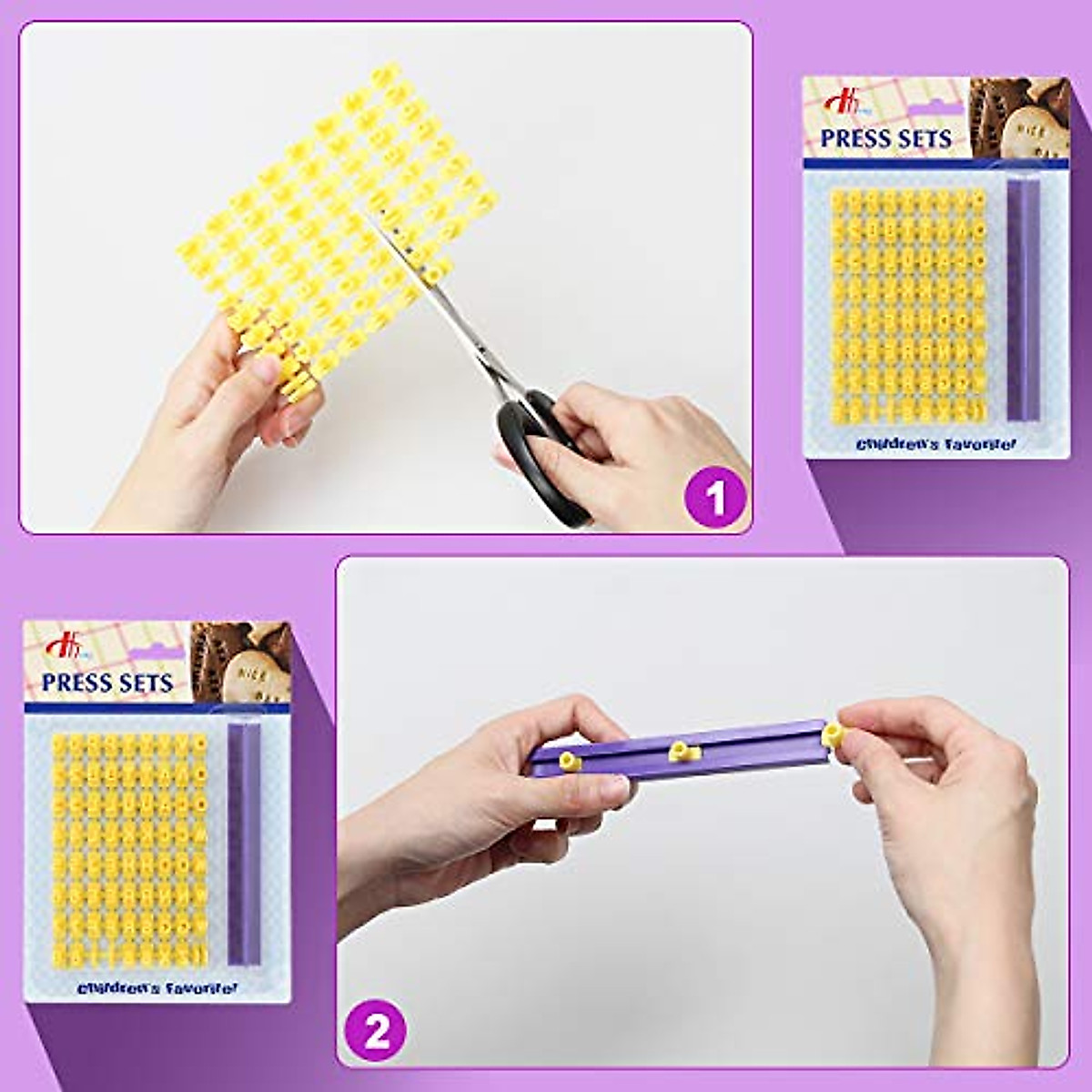 Cookie Stamps, Numbers Alphabet Stamps for Cookie Chocolate, 72pcs, 100% BPA Free