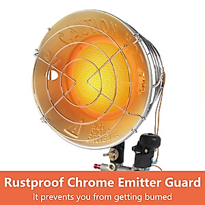 ROVSUN 15,000 BTU Propane Tank Top Heater, Portable Infrared Heater with Safety Shut-off Valve and Tip-over Switch for Indoor Outdoor Camping Fishing Patio Garage (Propane Cylinder not Included)