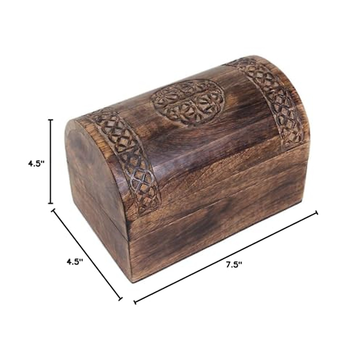 Ajuny Handcrafted Wooden Jewellery Box Organiser Multipurpose Keepsake Trinklet Storage Organizer Storage Box Case Holder Ring Necklace Earring Storage Mothers Day Gift for Women Girls