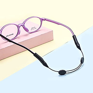 CAIGAIC Glasses Strap 5 Pcs, No Tail Anti-Slip Adjustable Sports Sunglasses Strap Eyeglasses Strap for Men Women
