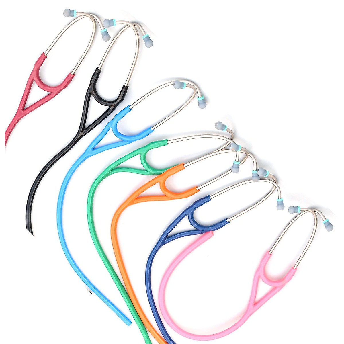 Replacement Tube (dual lumen binaurals) fits ALL leading brand single-head Cardiology Stethoscopes T72 GREEN