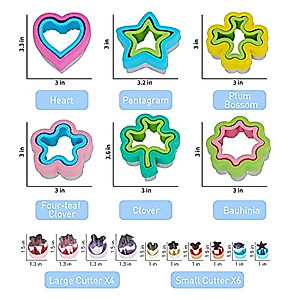 Sandwich Cutter And Sealer Set 29 Pcs, Plants Shaped Sandwich Cutter For Kids - Vegetable Fruit Food Cutters For Kids Lunch, Uncrustables Sandwich Maker, Cookie Cutters For Baking Christmas