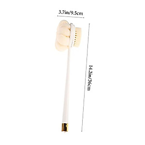 Hemoton Long Handle Bath Brush Bath Back Brush Body Loofah Body Scrub Sponge Dry Brush Back Scrub Brush Shower Loofah on a Stick or White Bath Brushes for Shower Dual-Sided Bath Brush Soft