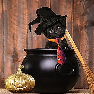 32 Pieces Halloween Dog Tie and Bowtie Collars Set Includes 16 Dog Neckties and 16 Dog Bow Tie Adjustable Dog Costume Neckties and Bow Tiespet Collars Dog Bow Tie for Small Medium Large Dog Cat Pet