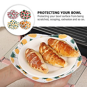 Healeved Microwave Set of 4 Hot Bowl Holders Microwave Microwave Safe Holder Bowl Holders for Hot Food Soup Bowl Cozy