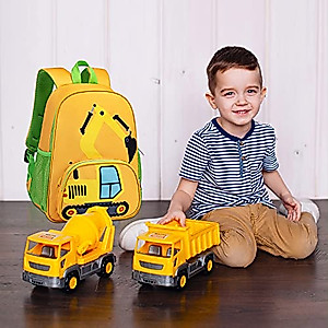 LOIDOU Toddler Backpack Boys 15 Inch Kids Preschool Kindergarten School Backpack Book Bag for Daycare Nursery Travel with Chest Strap，Fits 3 to 8 years old