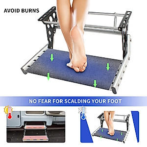 weruisi RV Step Covers 3 Pack RV Step Rugs Wrap Around Camper Stair Rugs for Radius Steps Keep Your RV Cleaner Works on Electrical and Manual RV Steps (18" Wide)