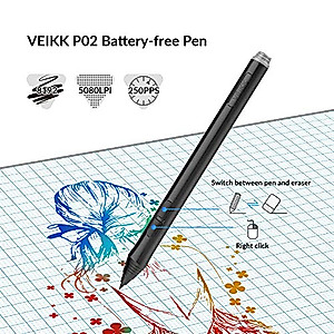 Digital Drawing Tablet VEIKK A15Pro Graphics Pen Tablet 10 x 6 Inch Graphics Tablet with 12 Shortcut Keys and 1 Quick Dial,Supports Tilt Function,for MAC/Win/ Linux / Android OS (Blue)