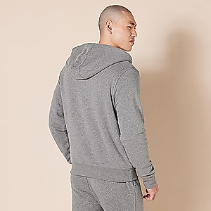 Amazon Essentials Hoodie For Men, Sherpa-Lined Full-Zip Fleece Sweatshirt, X-Large, Light Grey Heather