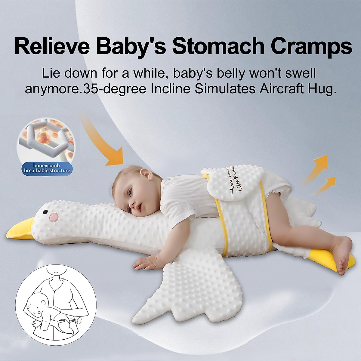 SUNSHE Large White Goose Plush Pillow Cute, Soft Hugging Pillow for Kids, Stuffed Animal Toy for Boys and Girls Plush Swan Bedroom Throw Pillow