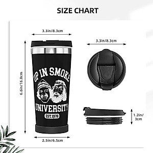 Cheech and Chong University 13 oz Stainless Steel Coffee Cup Suitable for Home, Office, Travel, Party