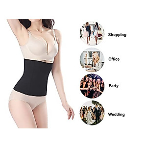 KSKshape Waist Trainer Shapewear For Weight loss Tummy Control Body Shaper Breathable Waist Cincher,Black,XL/XXL(Fits Waist 29-32inch)