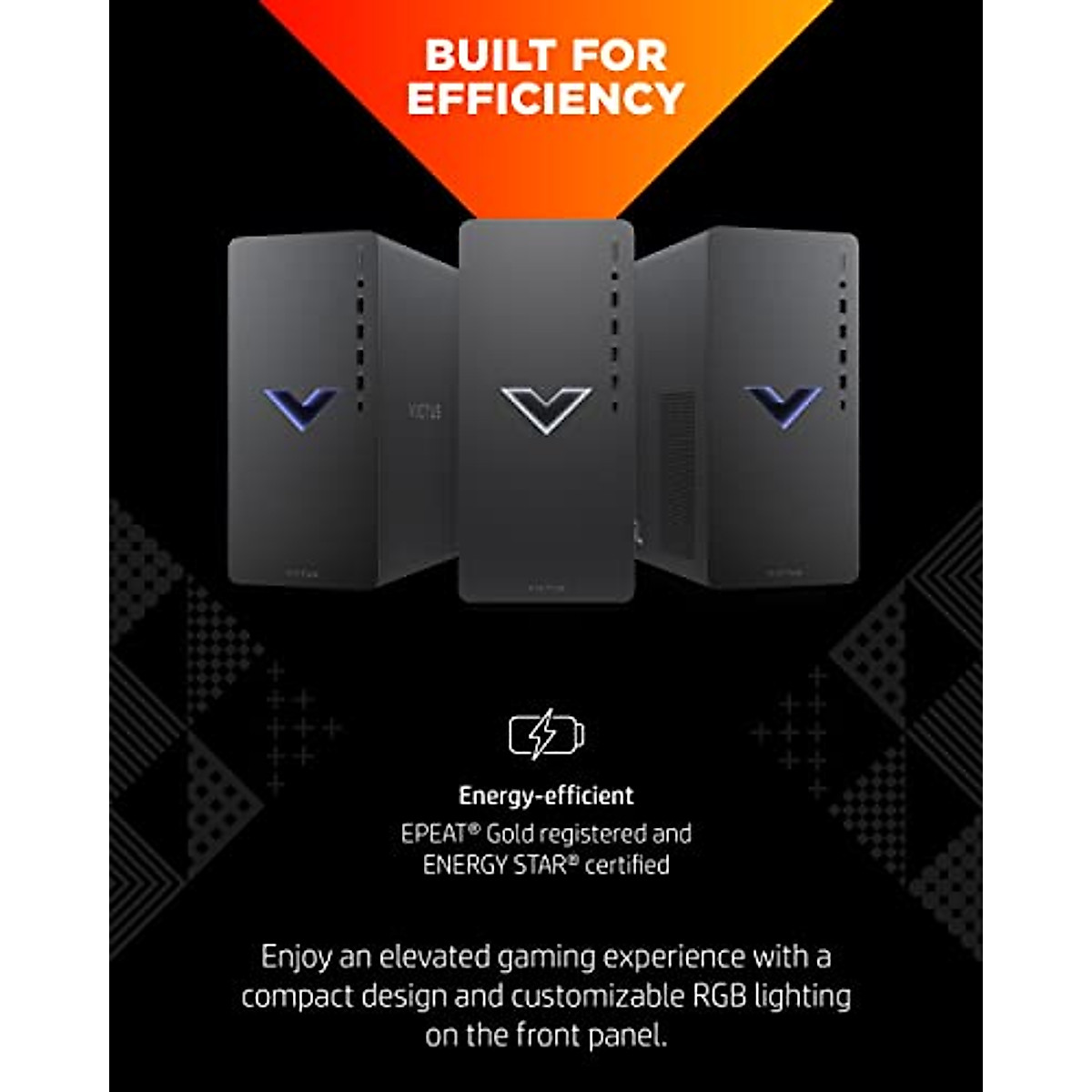 HP Victus 15L Gaming Desktop Computer Bundle PC, AMD Ryzen 3 Processor, 8 GB SDRAM, 256 GB SSD, Windows 11 Home OS, Surround Sound, Wi-Fi 6 and Bluetooth (TG02-0110, 2022)