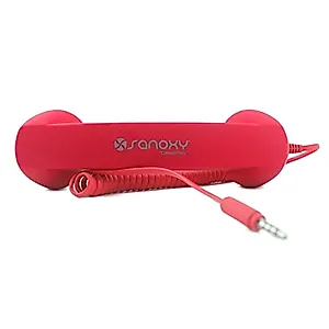 SANOXY Retro Handset -Old-School Style POP Handset for iPhone, iPad, iPod, and Android Phones (Red)
