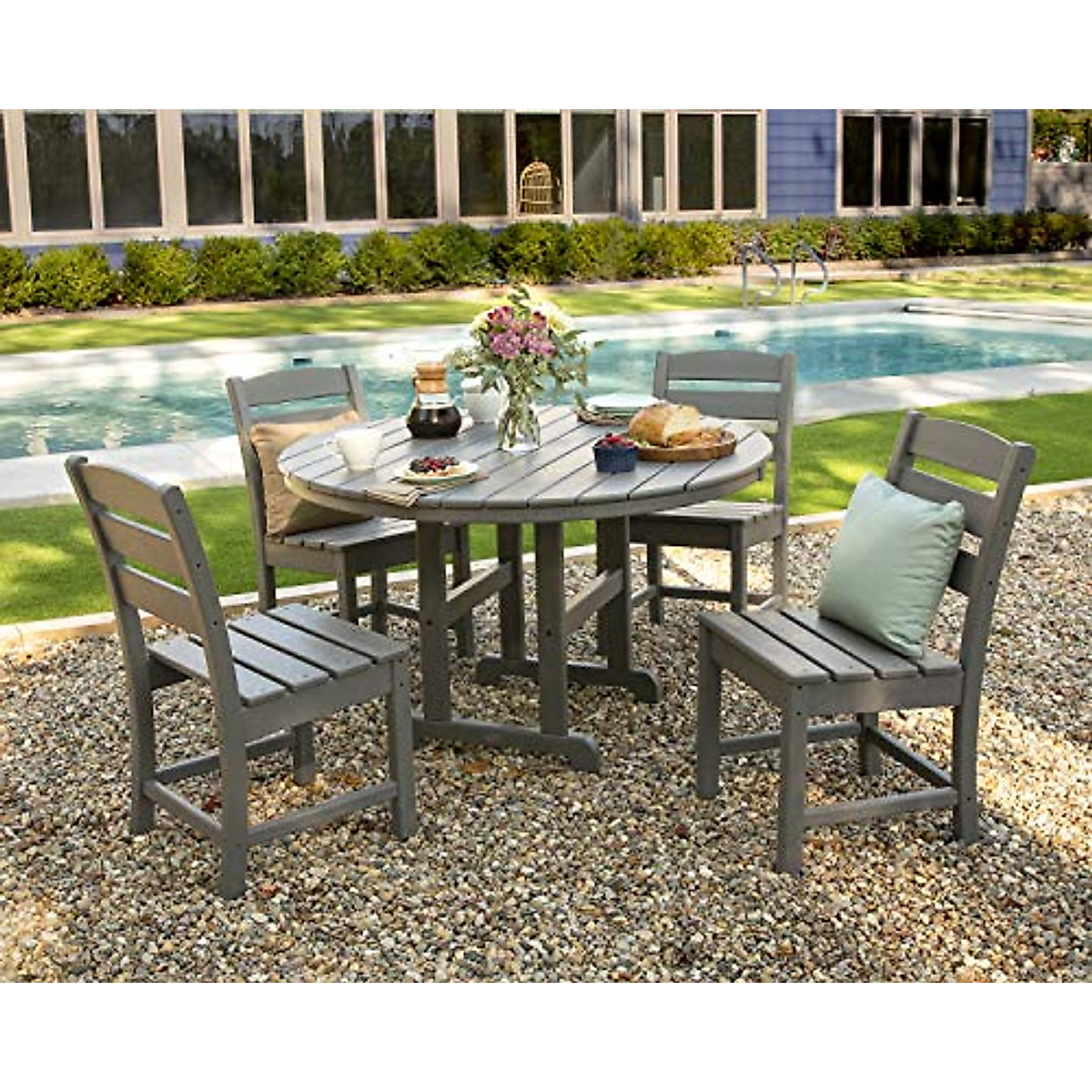 POLYWOOD® Lakeside Dining Chair, Slate Grey