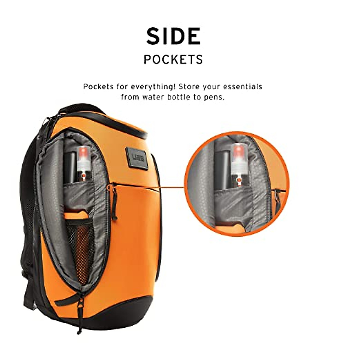 URBAN ARMOR GEAR UAG 18-Liter Lightweight Tough Weather Resistant Laptop Backpack, Standard Issue Orange + UAG Dopp Kit Lightweight Unisex Toiletry Essentials Travel Bag, Black Midnight Camo