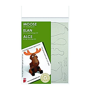 TruTru Animals Moose European 3D Puzzle DIY Craft Kit ; Arts and Crafts, Model Kit